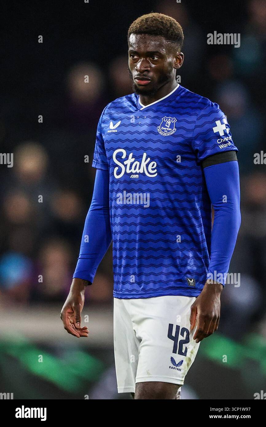 Tim Iroegbunam of Everton during the Carabao Cup round 3 match ...