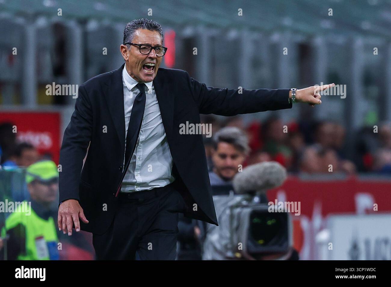 Marco Landucci Assistant Coach of AC Milan reacts during Coppa Italia ...