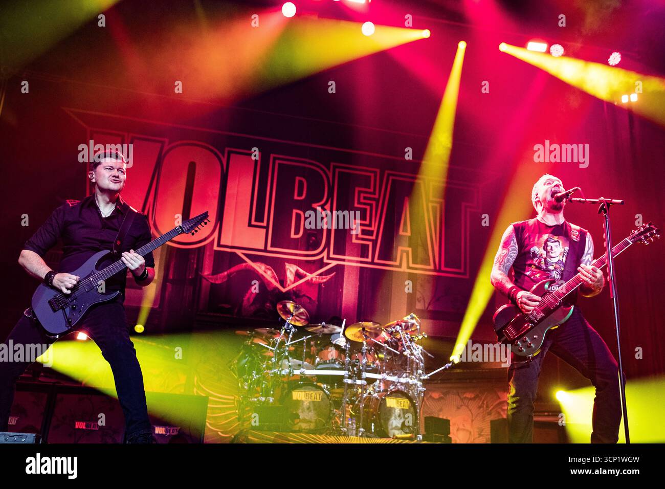 AMSTERDAM - The Danish heavy mental band Volbeat, with guitarist ...