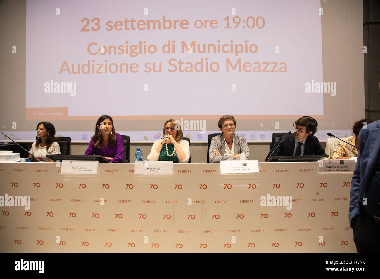 Milan, Italy. 23rd Sep, 2025. Milan, San Siro, Municipal Council of ...