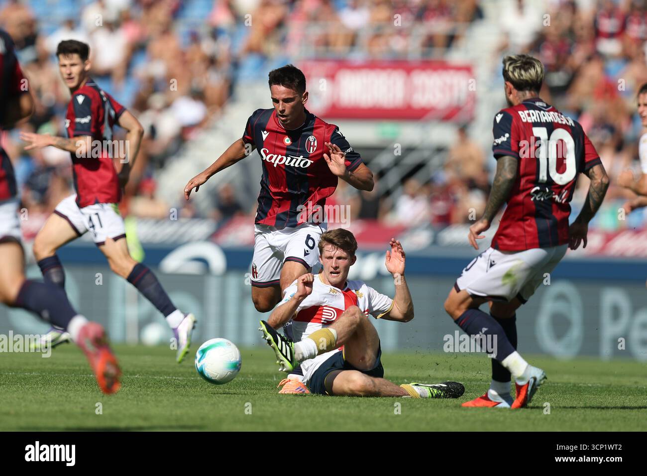 Morten Frendrup (Genoa)Nikola Moro (Bologna) during the Italian ...