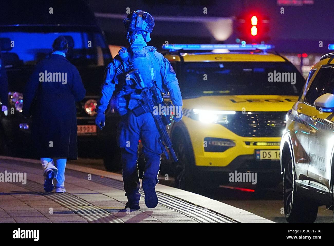 Oslo 20250923. Emergency services in place at Pilestredet just off ...