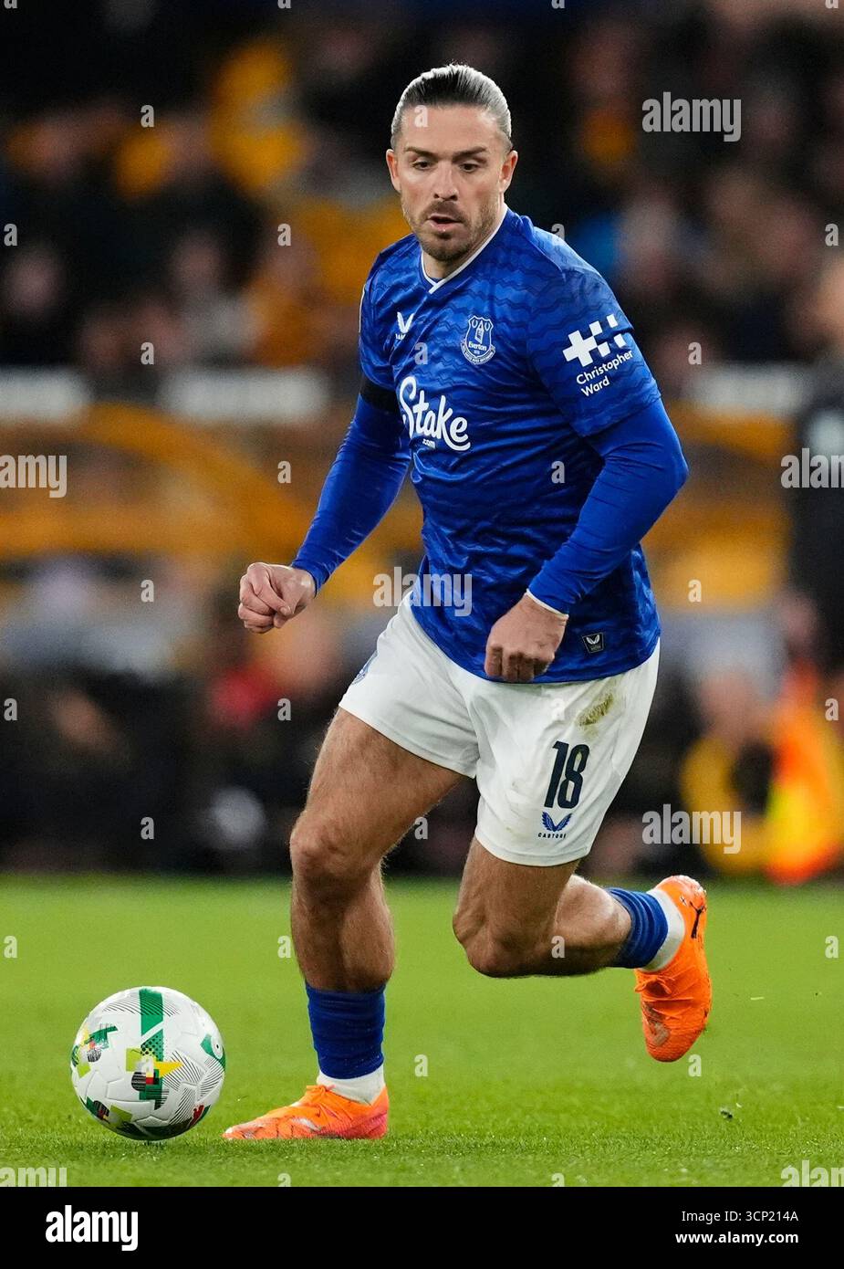Everton's Jack Grealish in action during the Carabao Cup third round ...