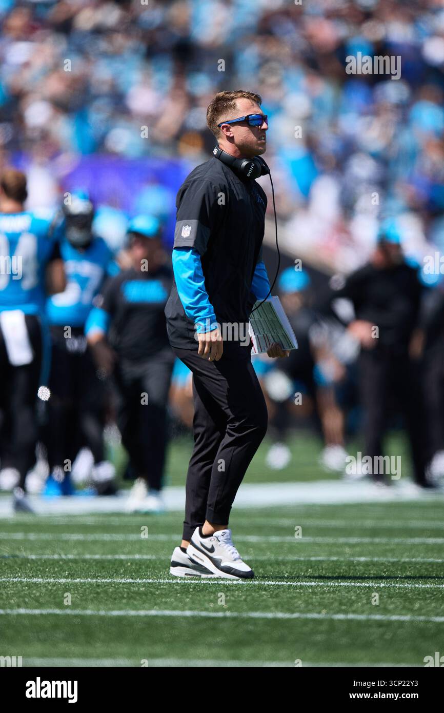 Carolina Panthers offensive coordinator Brad Idzik celebrates a ...