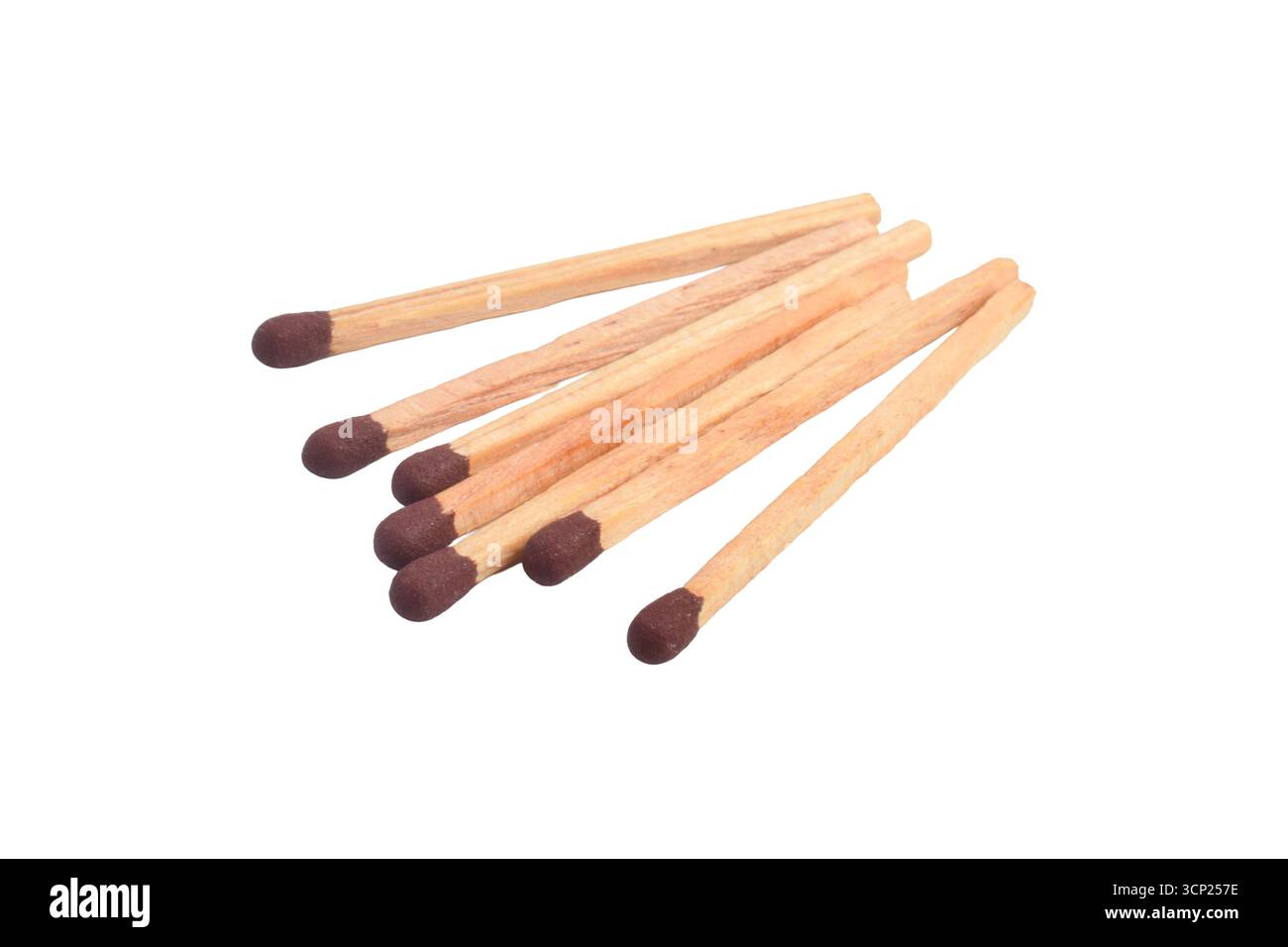 Pile of Wooden match isolated on white background Stock Photo - Alamy