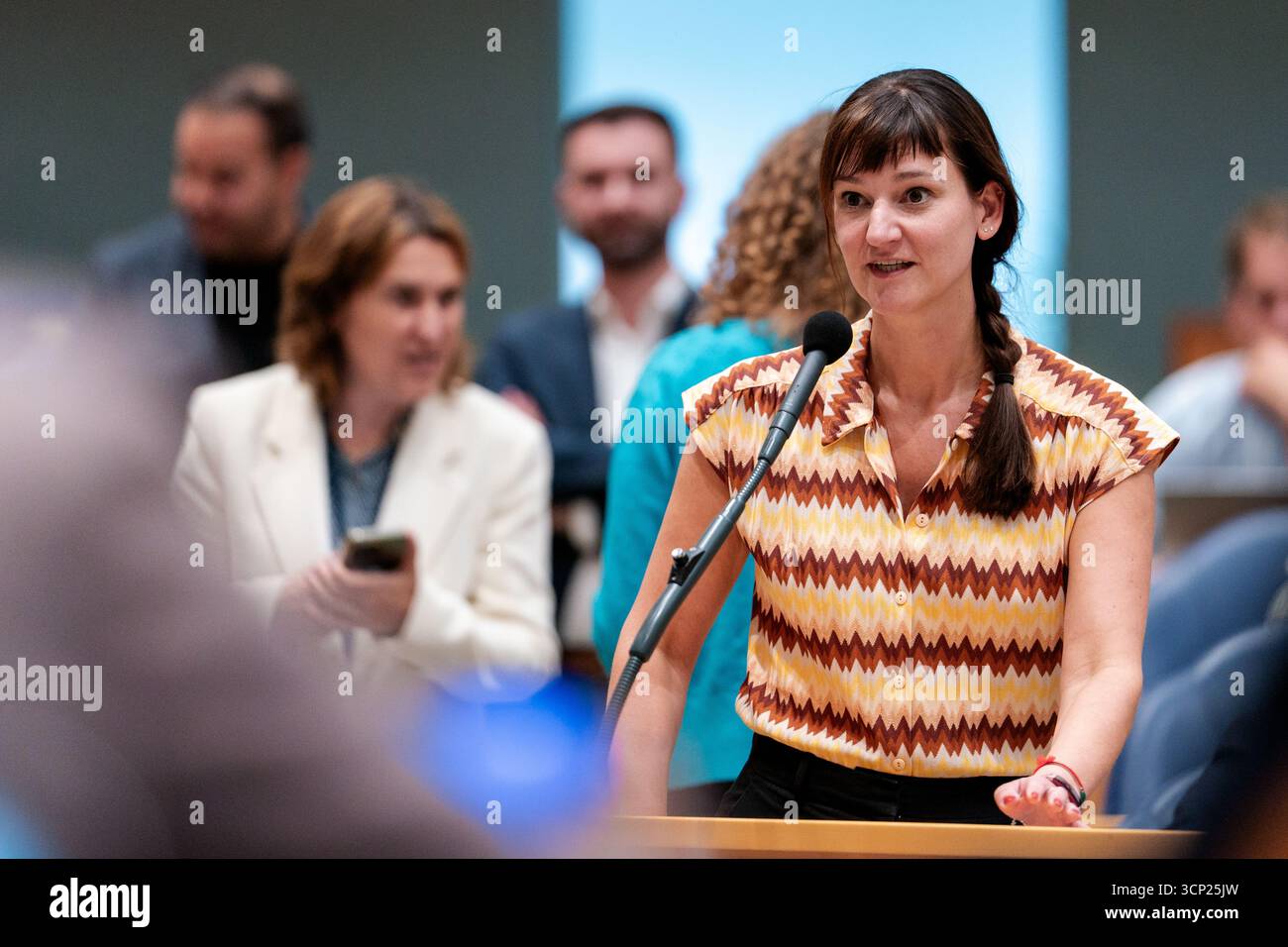 DEN HAAG, NETHERLANDS - SEPTEMBER 23: Sarah Dobbe (SP) during the ...