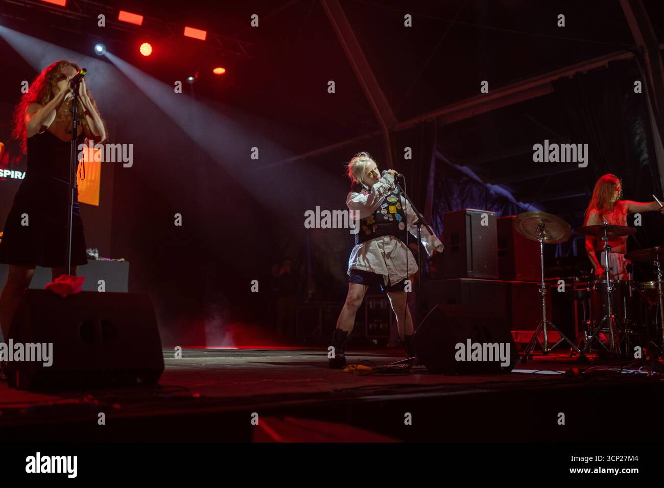 The group Pussy Riot performs during their concert in Barcelona, at ...
