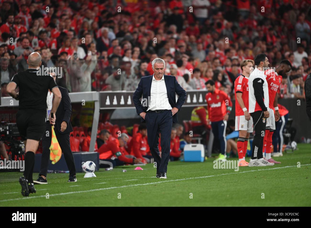 Lisbon, Portugal. 23 September 2025. José Mourinho coach of SL Benfica ...