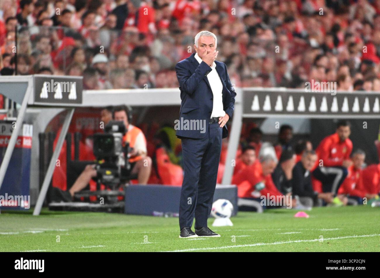 Lisbon, Portugal. 23 September 2025. José Mourinho coach of SL Benfica ...