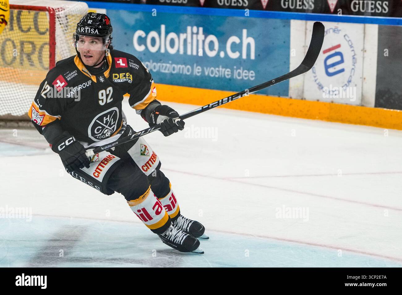 23/09/2025, Porza, Cornèr Arena, NL: HC Lugano - SC Bern, #92 Mike ...