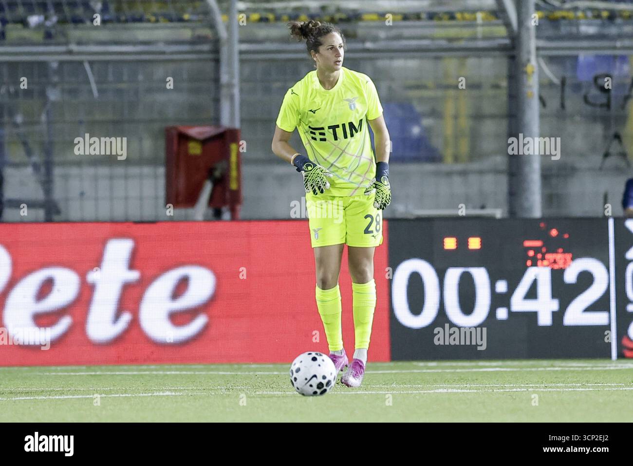 Lazio's Italian goalkeeper Francesca Durante controls the ball during ...