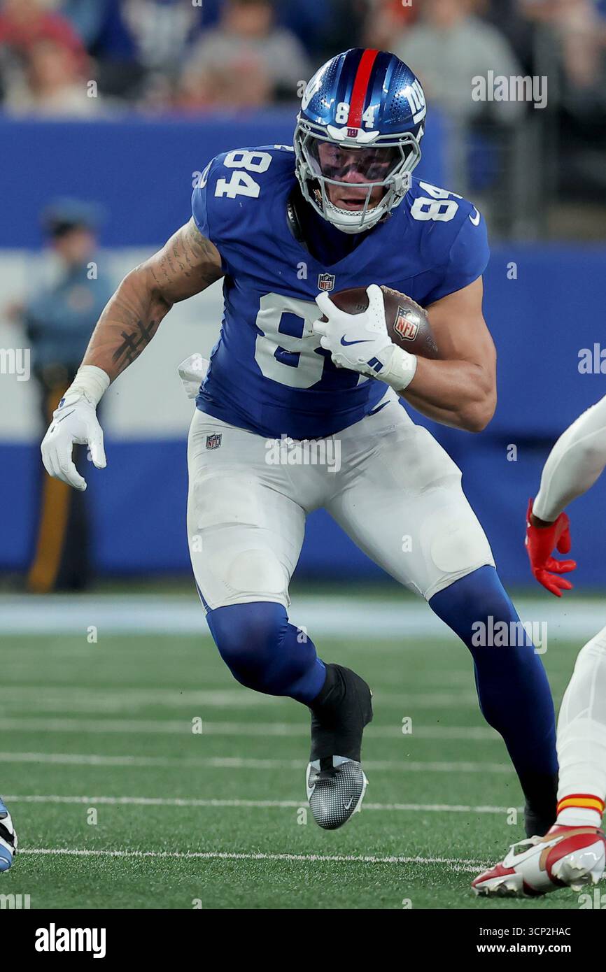 New York Giants tight end Theo Johnson (84) in action against the ...