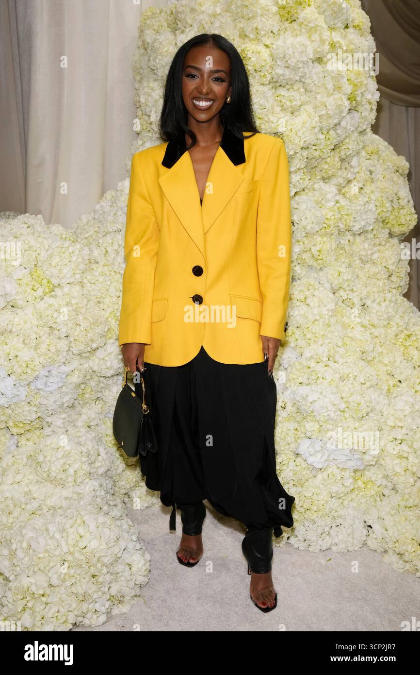 Ruhama Wolle attends the Christian Siriano Spring/Summer 2026 fashion ...
