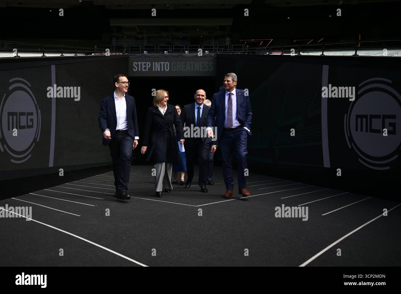 (L-R) Victorian Minister for Tourism Sport and Major Events Steve ...