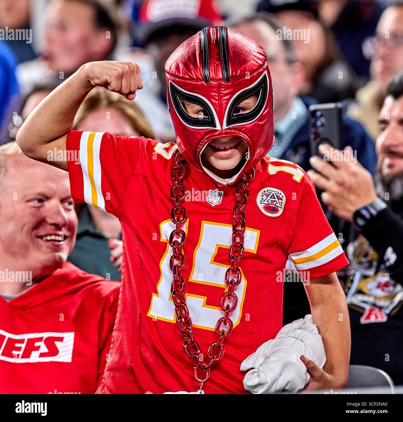 A Kansas City Chiefs fan at the game between the NewYork Giants and the ...