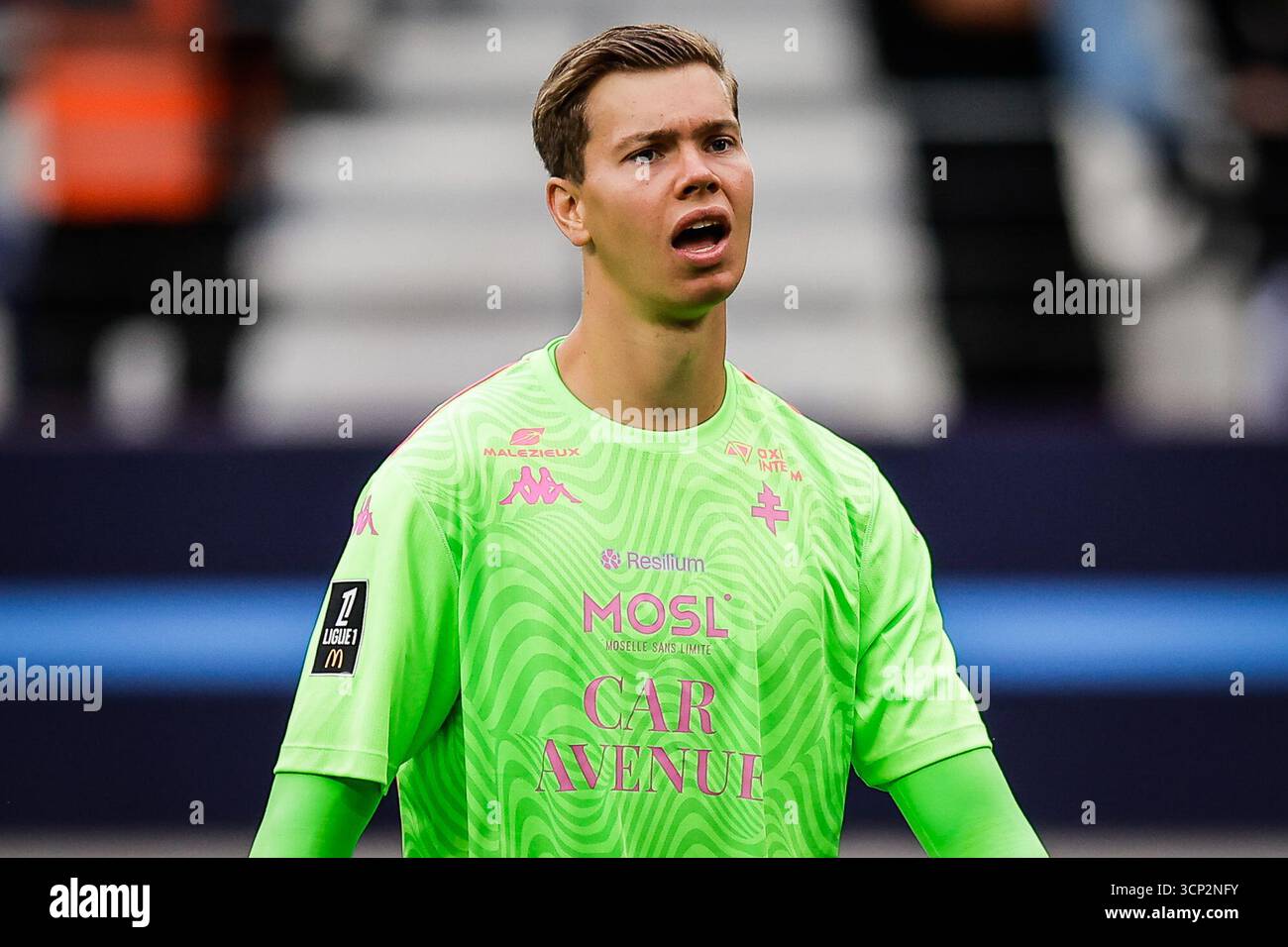 Jonathan FISCHER of Metz during the French championship Ligue 1 ...