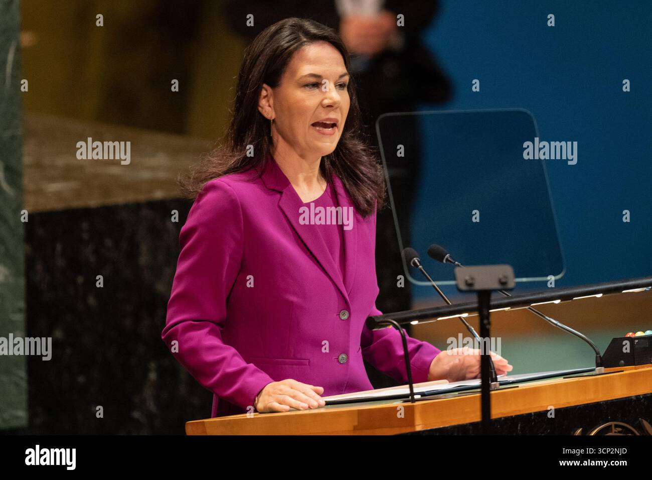 President of the General Assembly Annalena Baerbock speaks during 80th ...