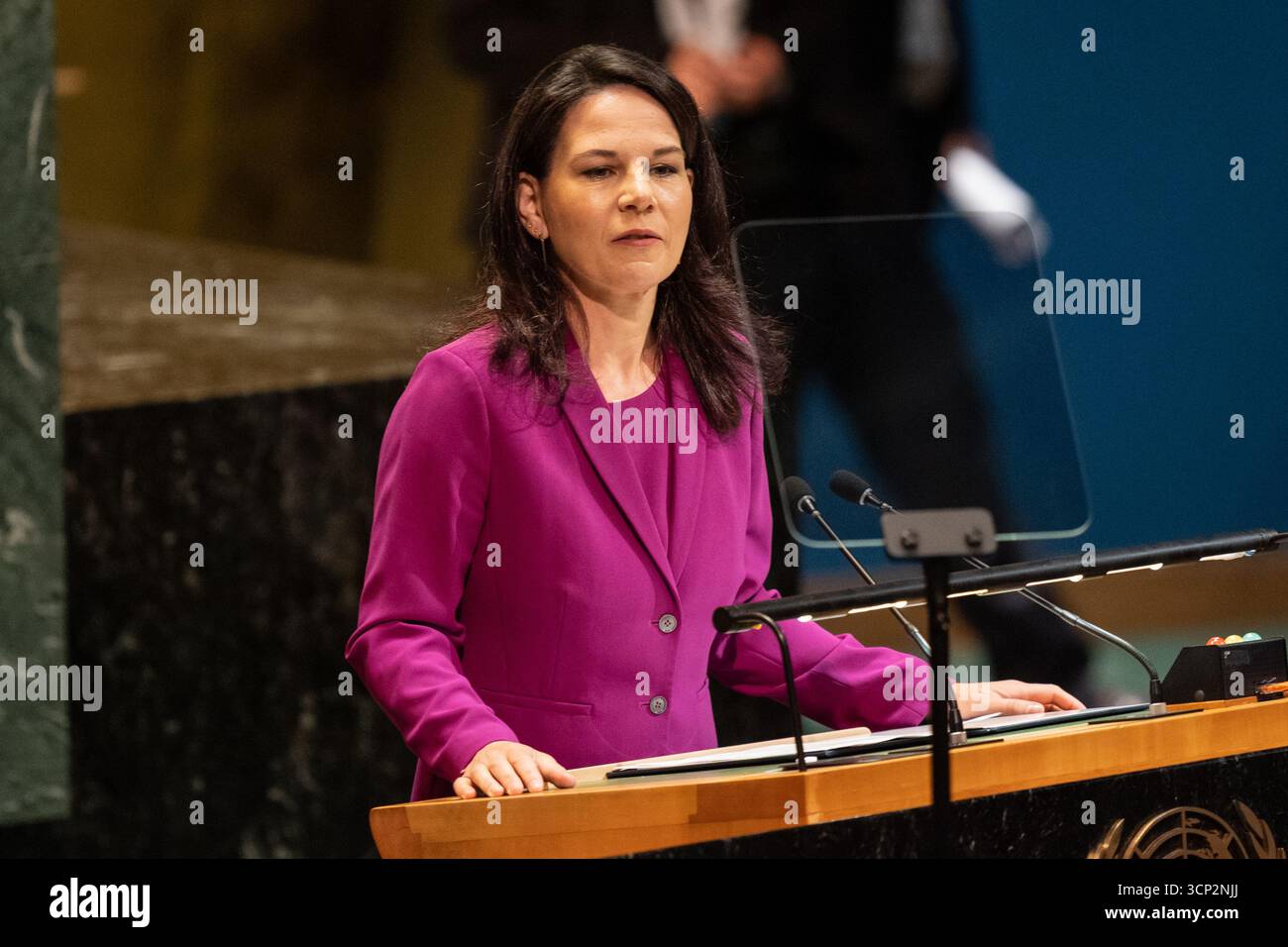 President of the General Assembly Annalena Baerbock speaks during 80th ...