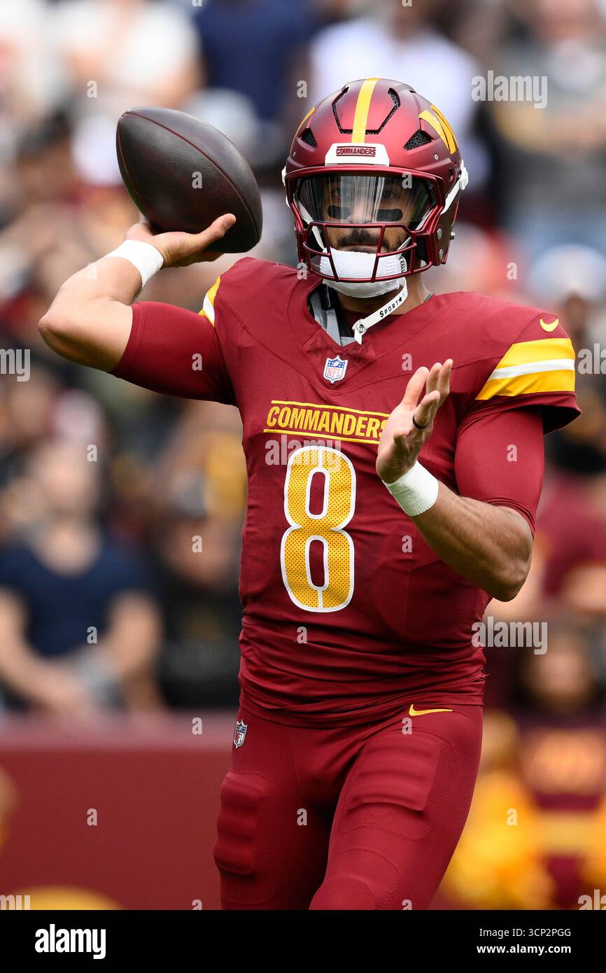 Washington Commanders quarterback Marcus Mariota (8) in action during ...
