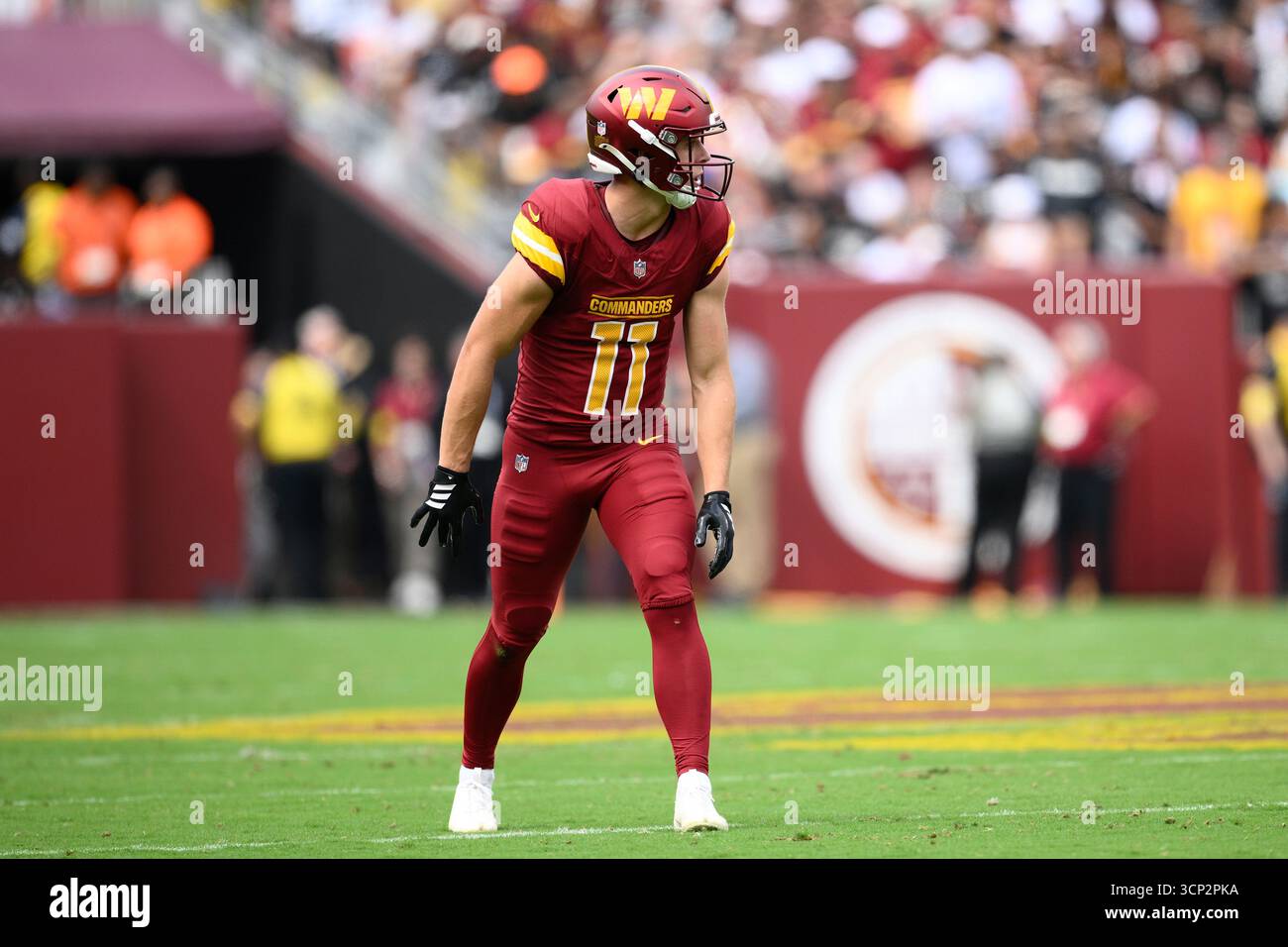 Washington Commanders wide receiver Luke McCaffrey (11) in action ...