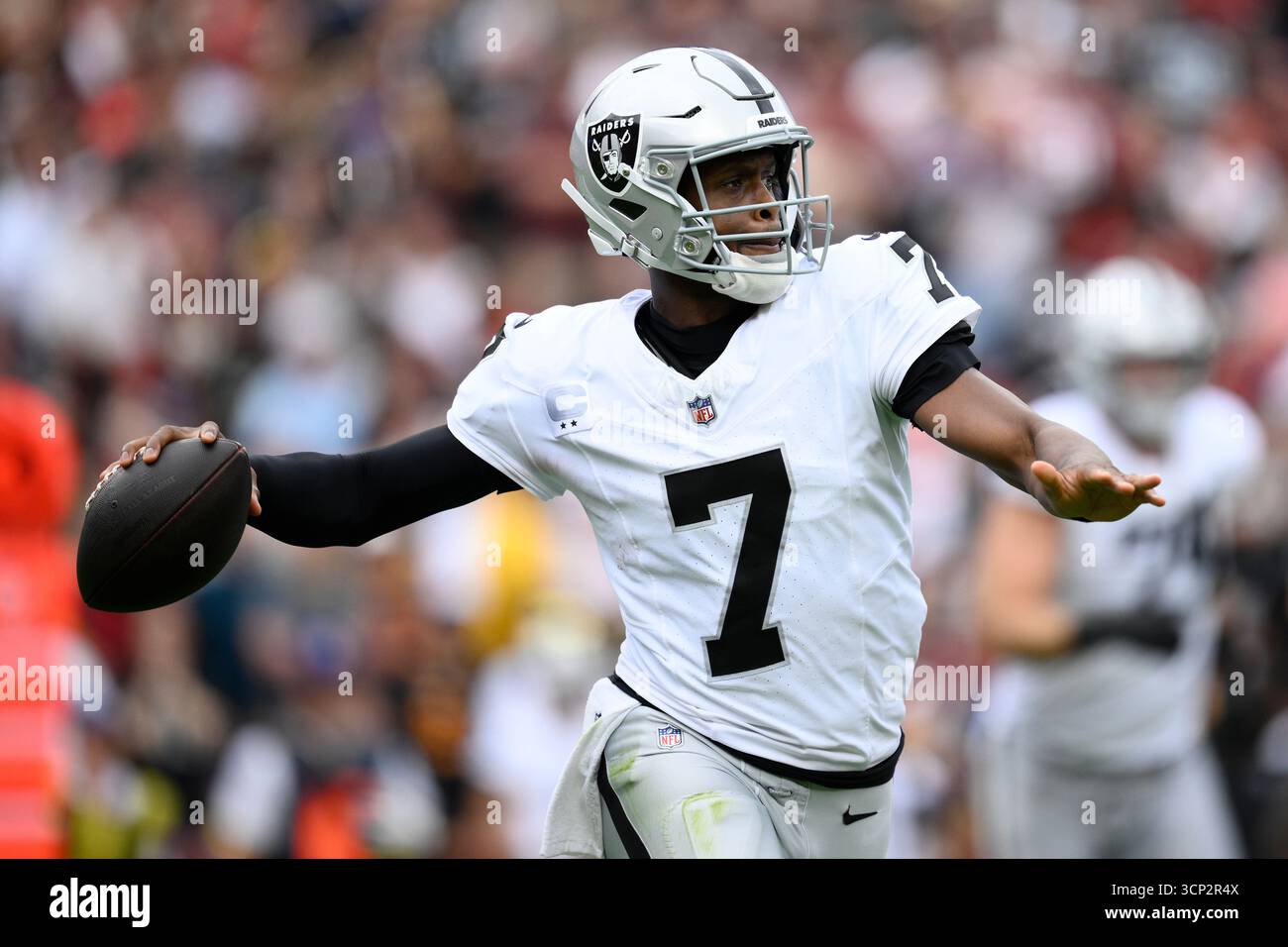 Las Vegas Raiders quarterback Geno Smith (7) in action during the first ...