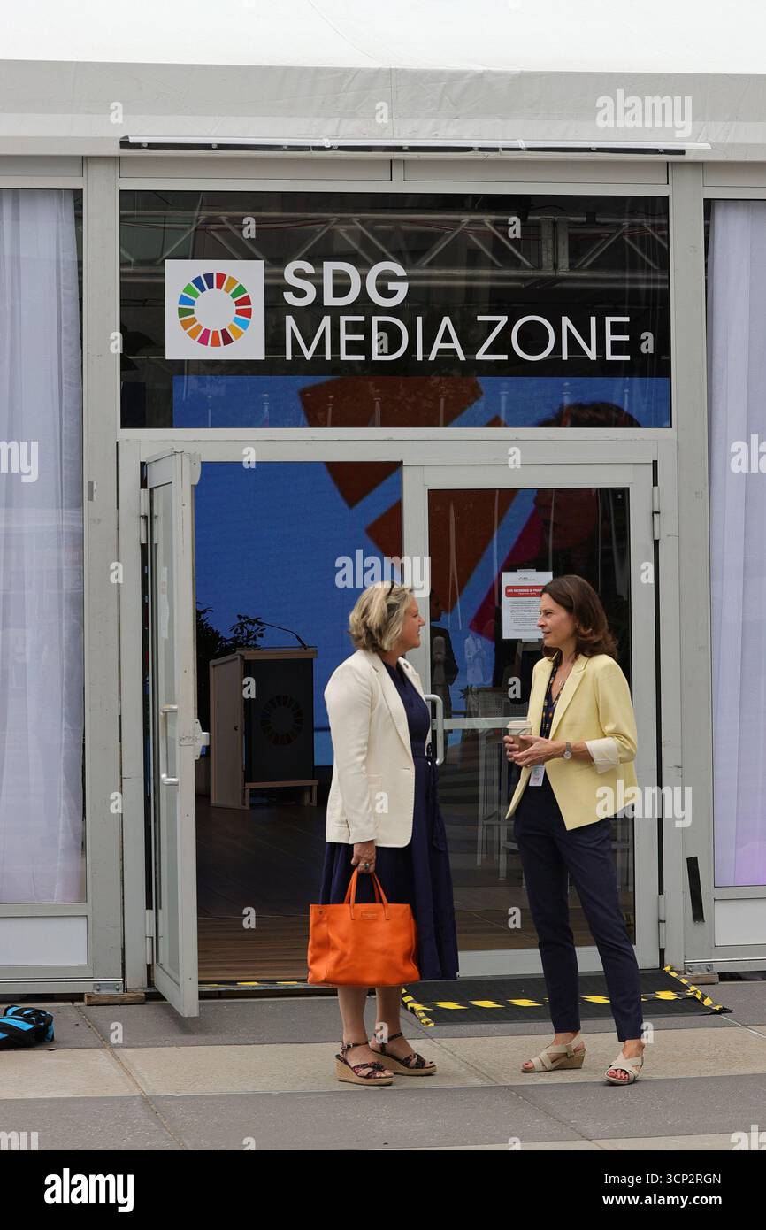 NEW YORK, NY SEPTEMBER 22: SDG Media Zone. World leaders including presidents, prime ministers ...