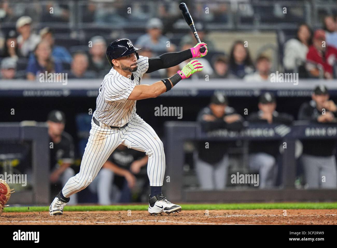 New York Yankees' José Caballero follows through on a walk-off RBI ...