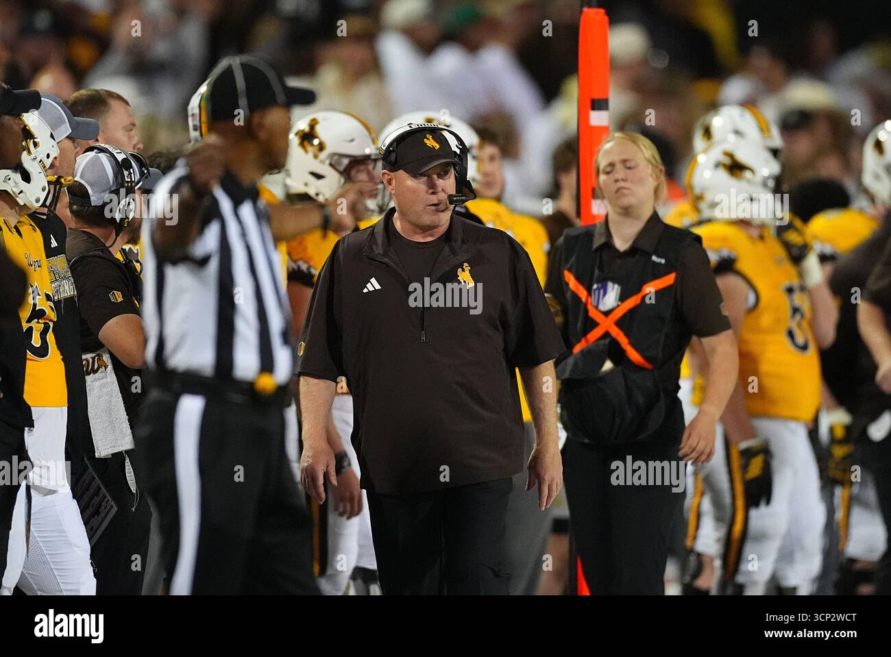 Wyoming head coach Jay Sawvel in the second half of an NCAA college ...