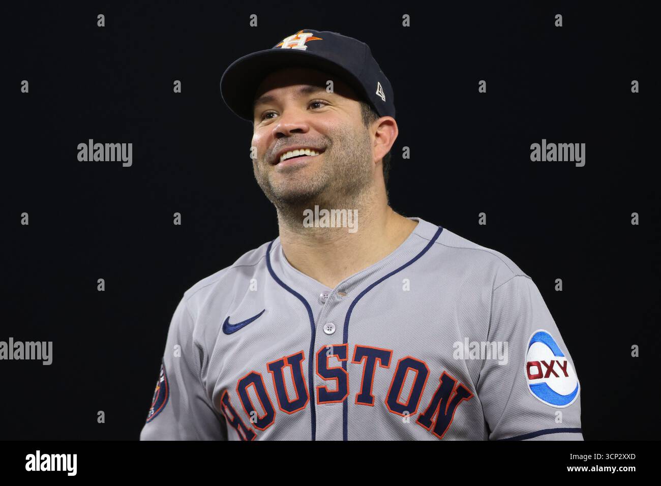 Houston Astros second baseman Jose Altuve after making the final out of ...