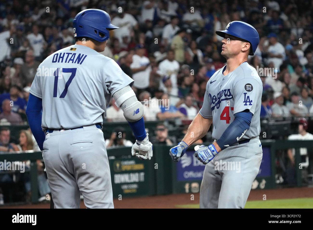 Los Angeles Dodgers' Ben Rortvedt celebrates with Shohei Ohtani (17 ...