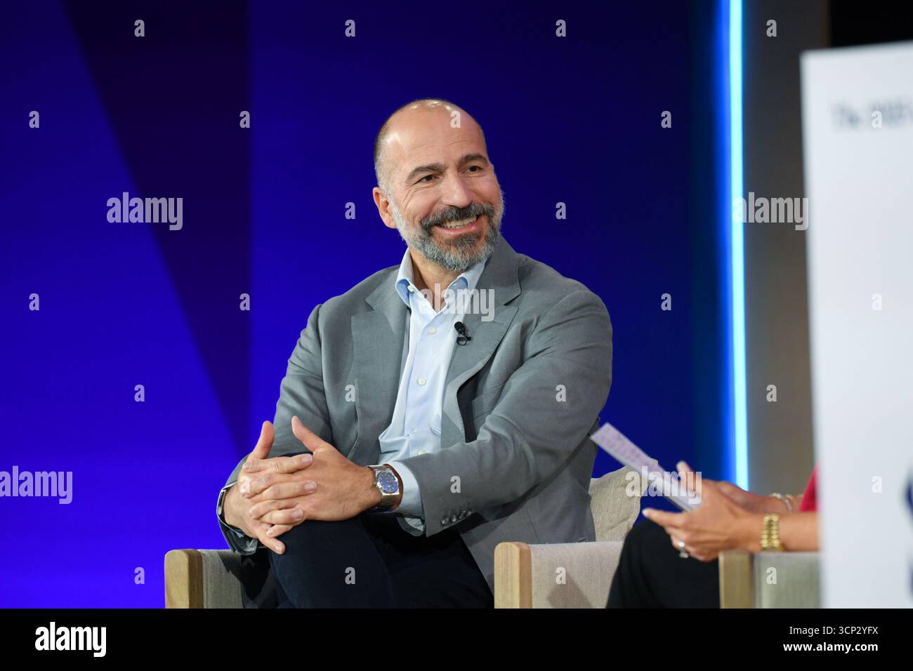 Uber CEO Dara Khosrowshahi attends the 2025 Concordia Annual Summit at ...