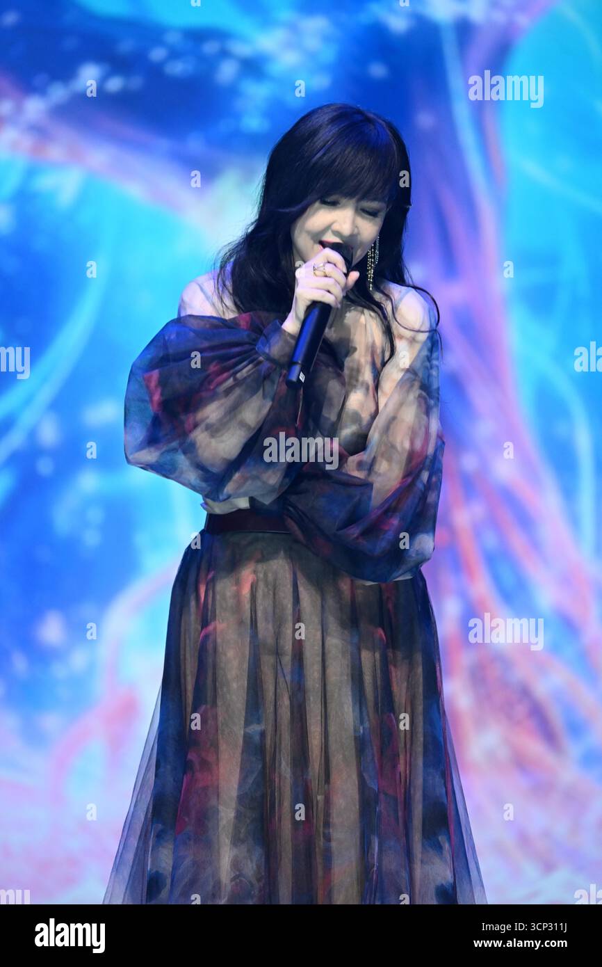 Hong Kong-based Cantopop singer-songwriter and actress Vivian Chow attends an activity in ...