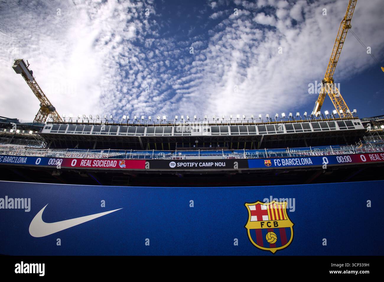 An inside view of the Spotify Camp Nou stadium under construction on 23 ...