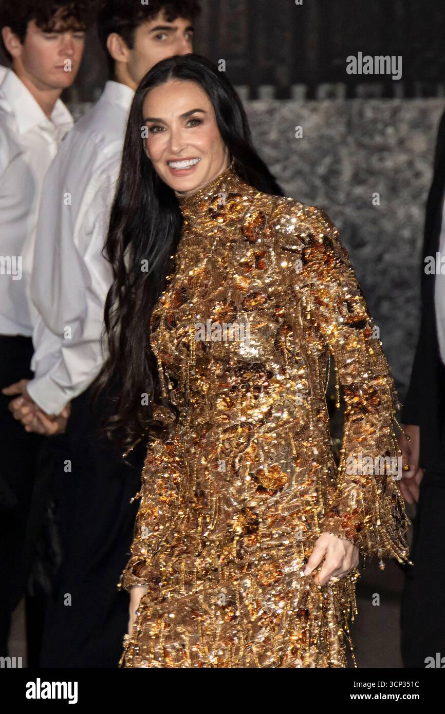 Demi Moore arrives to Palazzo Mezzanotte to attending the premiere ...