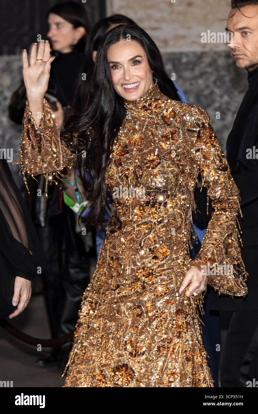 Demi Moore arrives to Palazzo Mezzanotte to attending the premiere ...