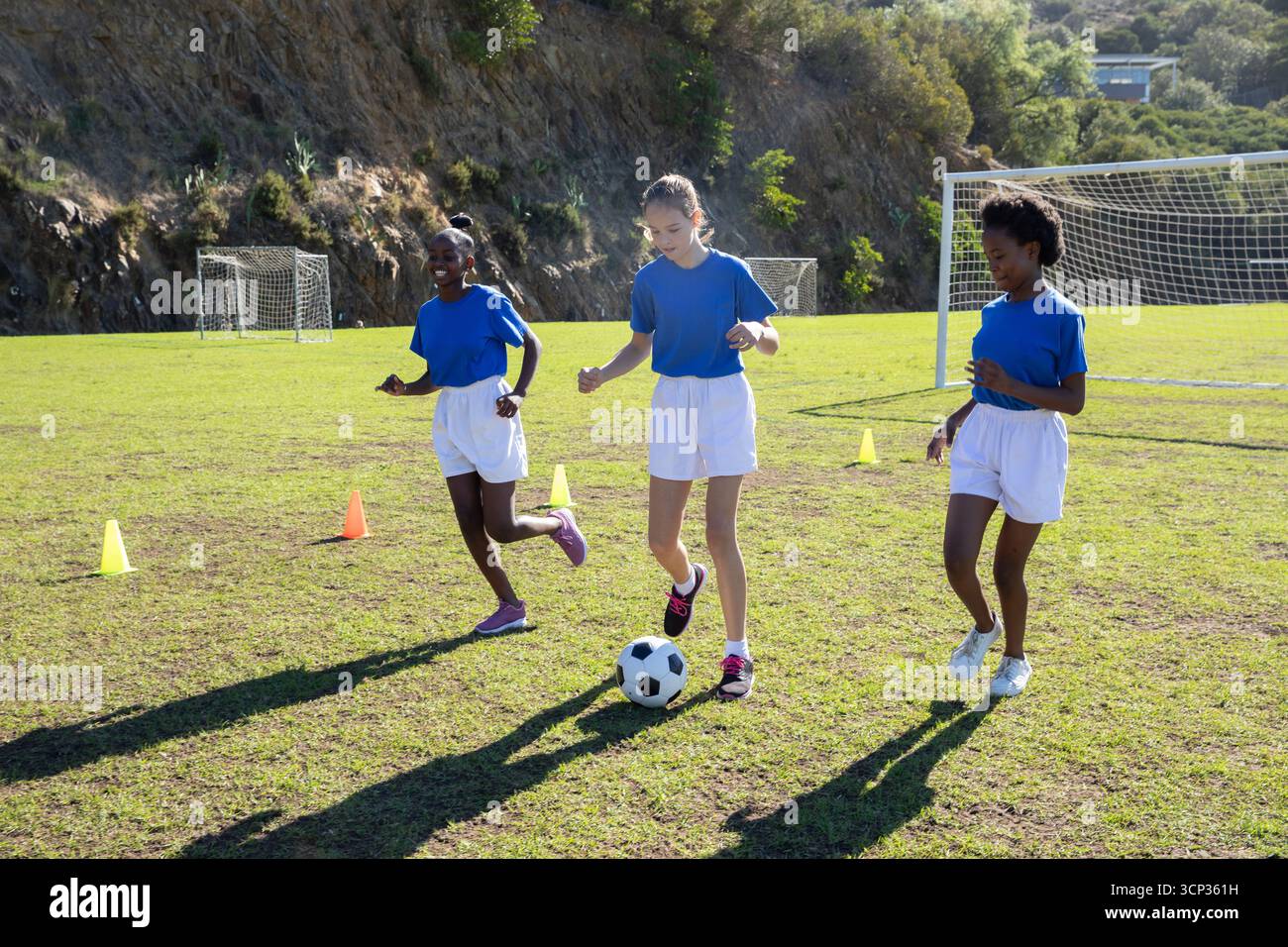Teenage female soccer teammates hi-res stock photography and images - Alamy