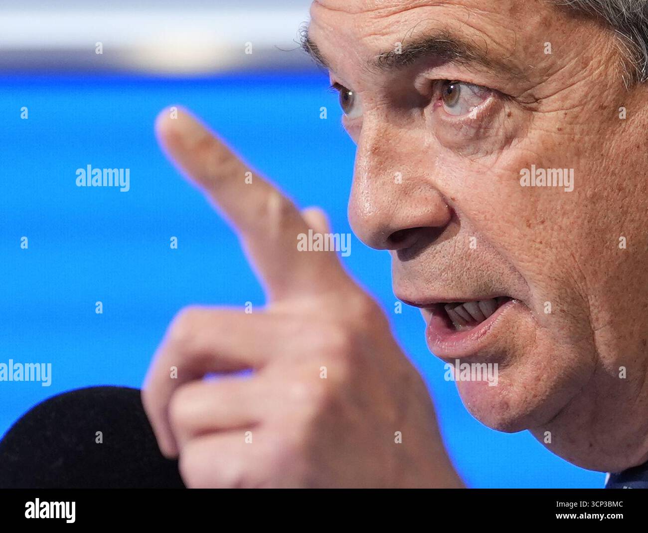 Reform UK leader Nigel Farage during an appearance on LBC's Nick ...