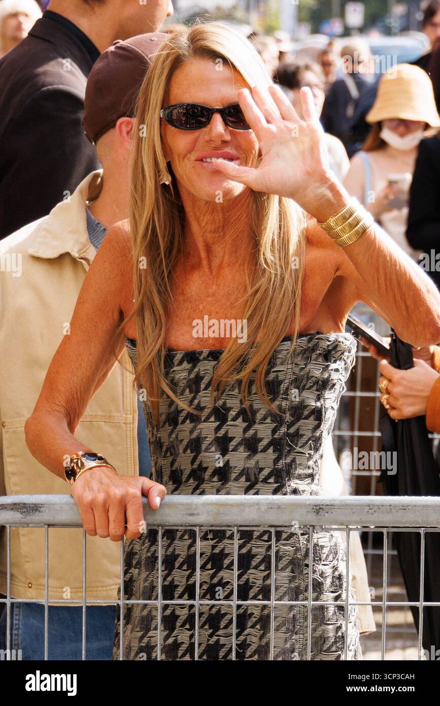Anna Dello Russo is seen at the Diesel fashion show during Milan ...