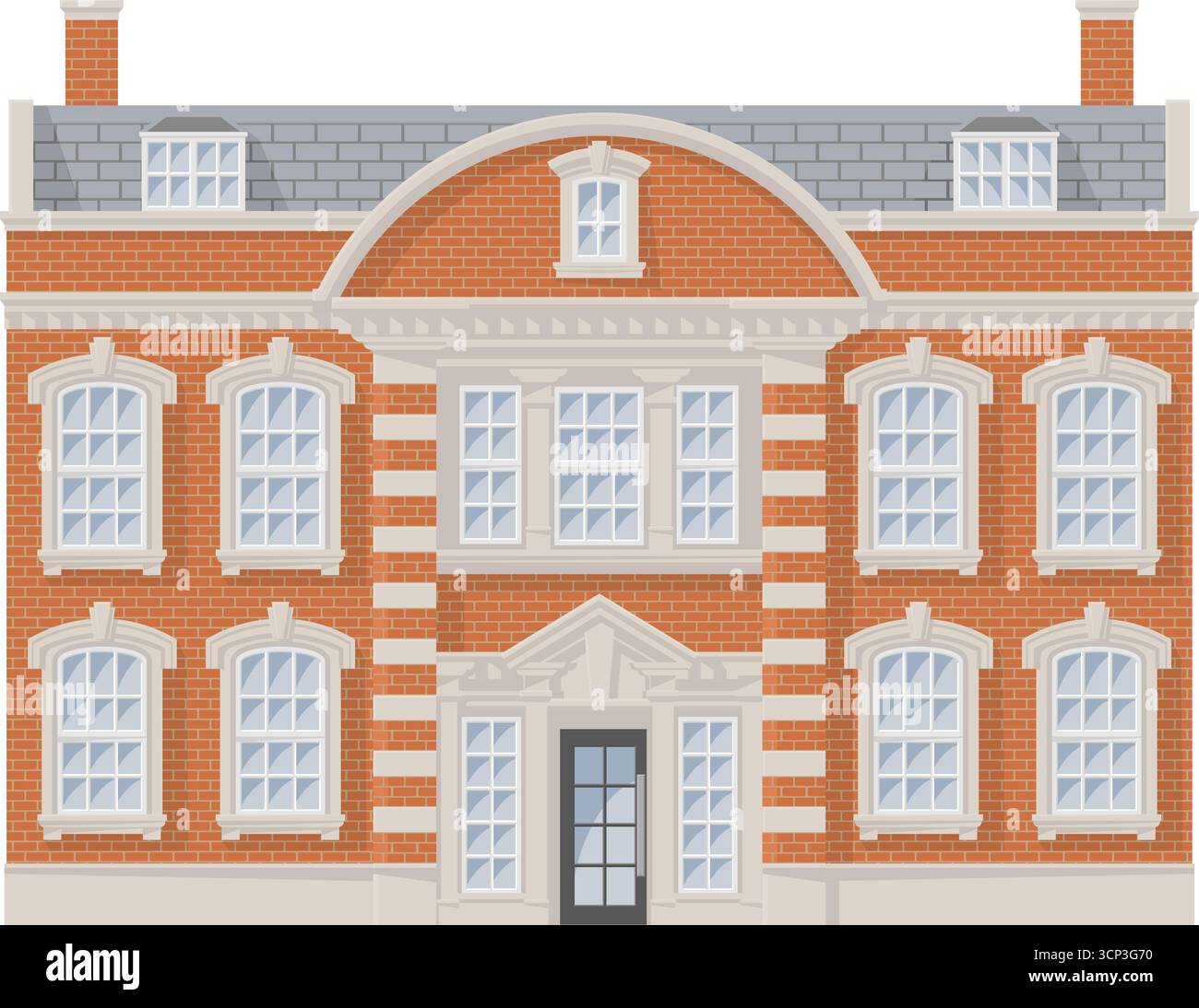 Exterior facade classic hotel Stock Vector Images - Alamy