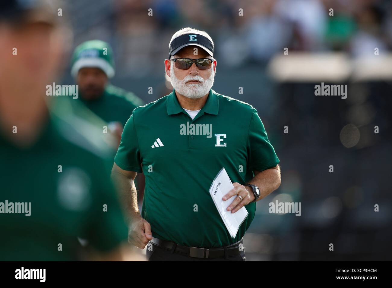 Eastern Michigan coach Chris Creighton is shown during an NCAA football ...