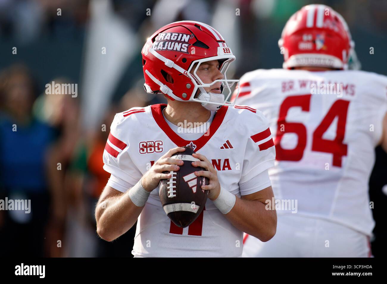 Louisiana-Lafayette quarterback Daniel Beale looks to throw during an ...