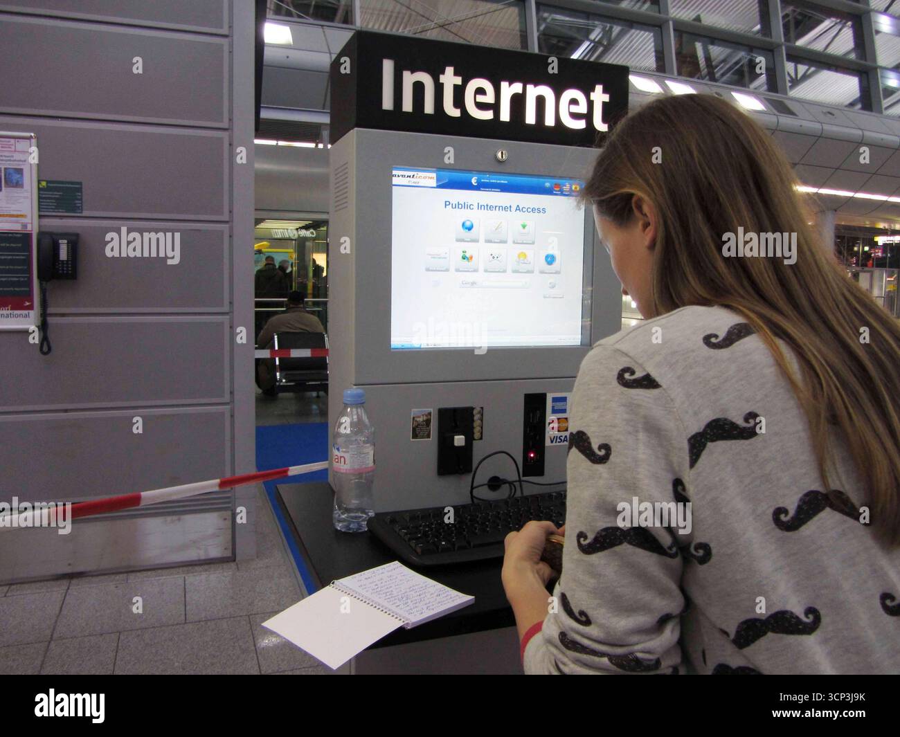 Digital wirtten on a chalkboard, symbol for internet and network ...