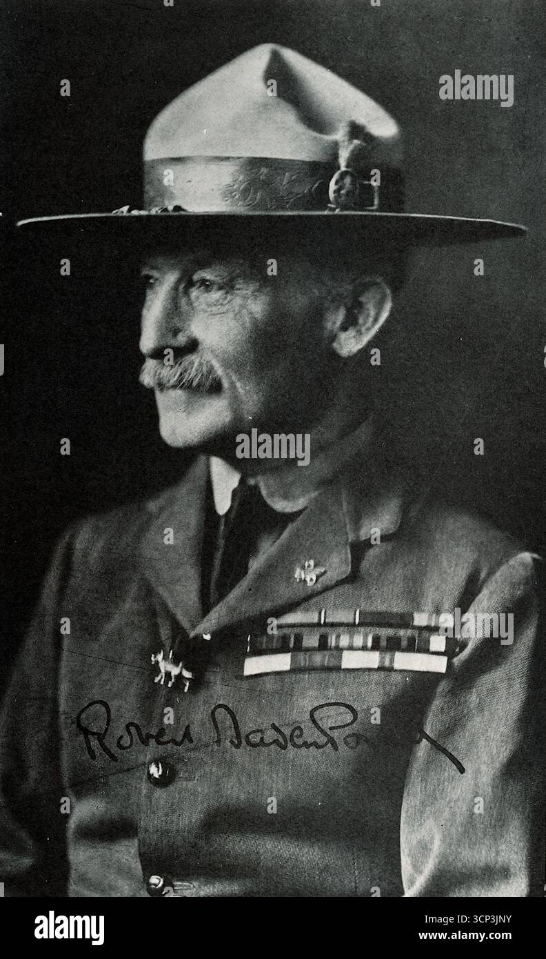 Portrait of General Sir Robert Baden-Powell, founder of the Boy Scouts ...