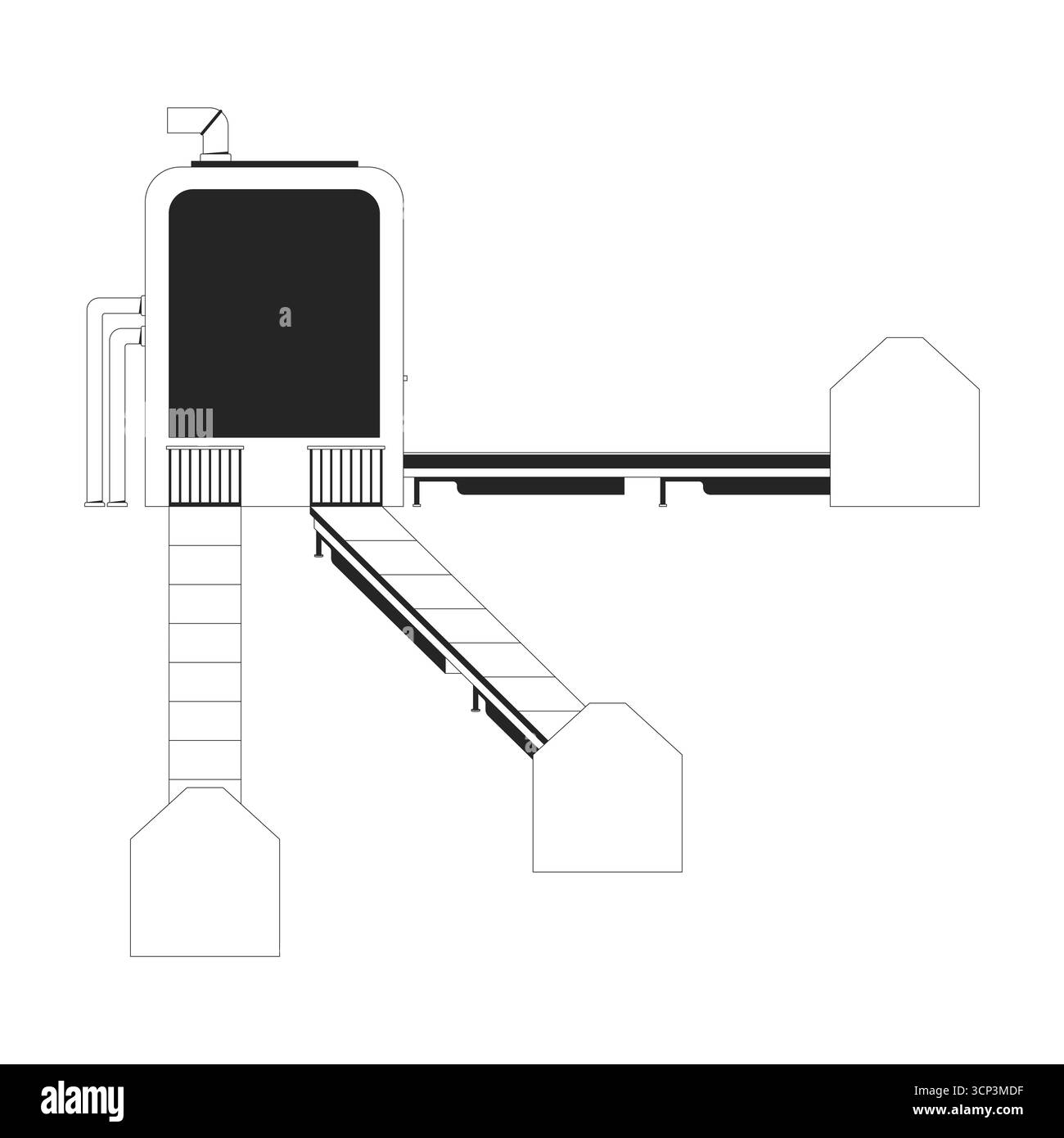 Automated industrial conveyor system Cut Out Stock Images & Pictures ...