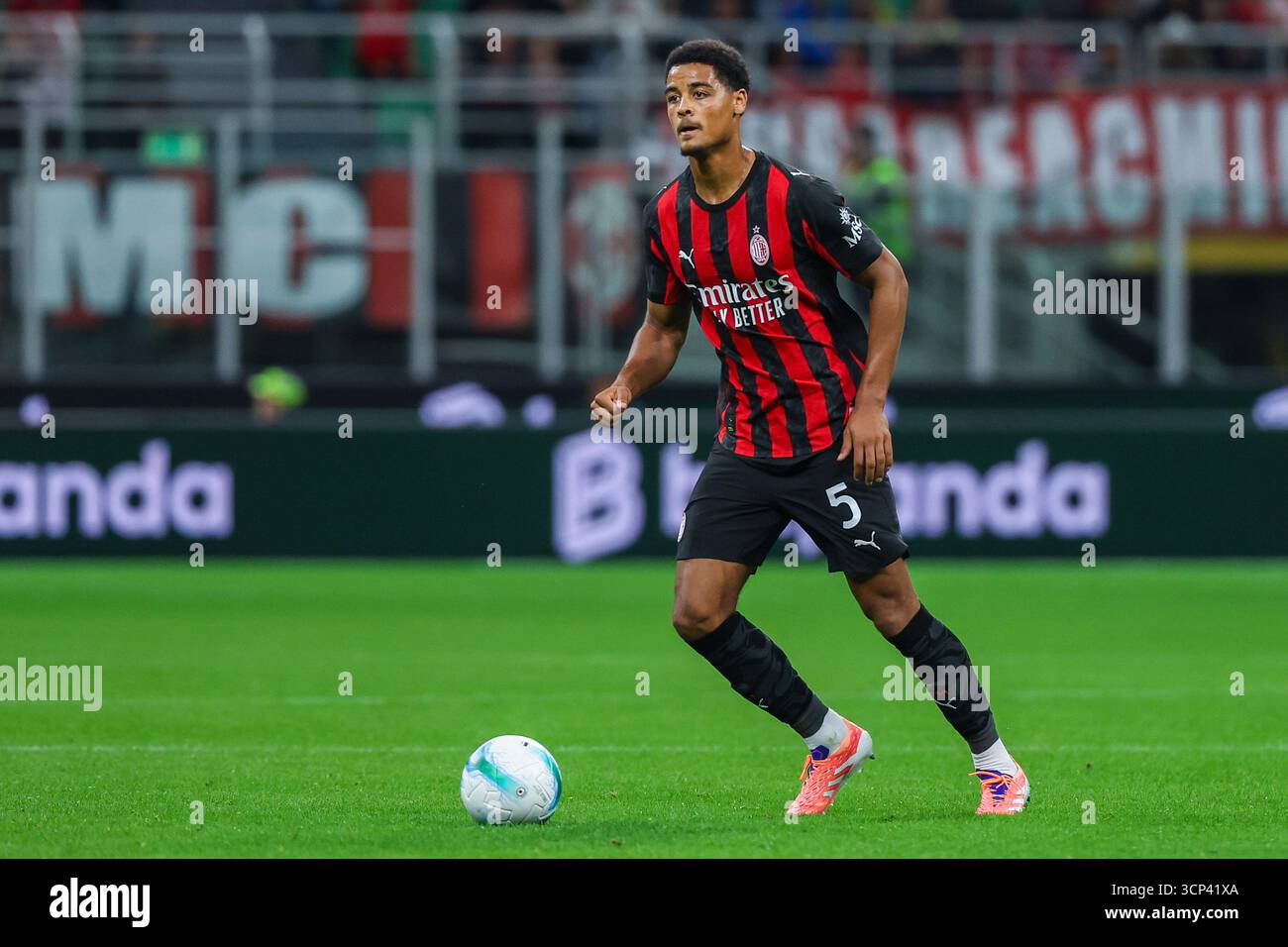 Koni De Winter of AC Milan seen in action during Coppa Italia 2025/26 ...