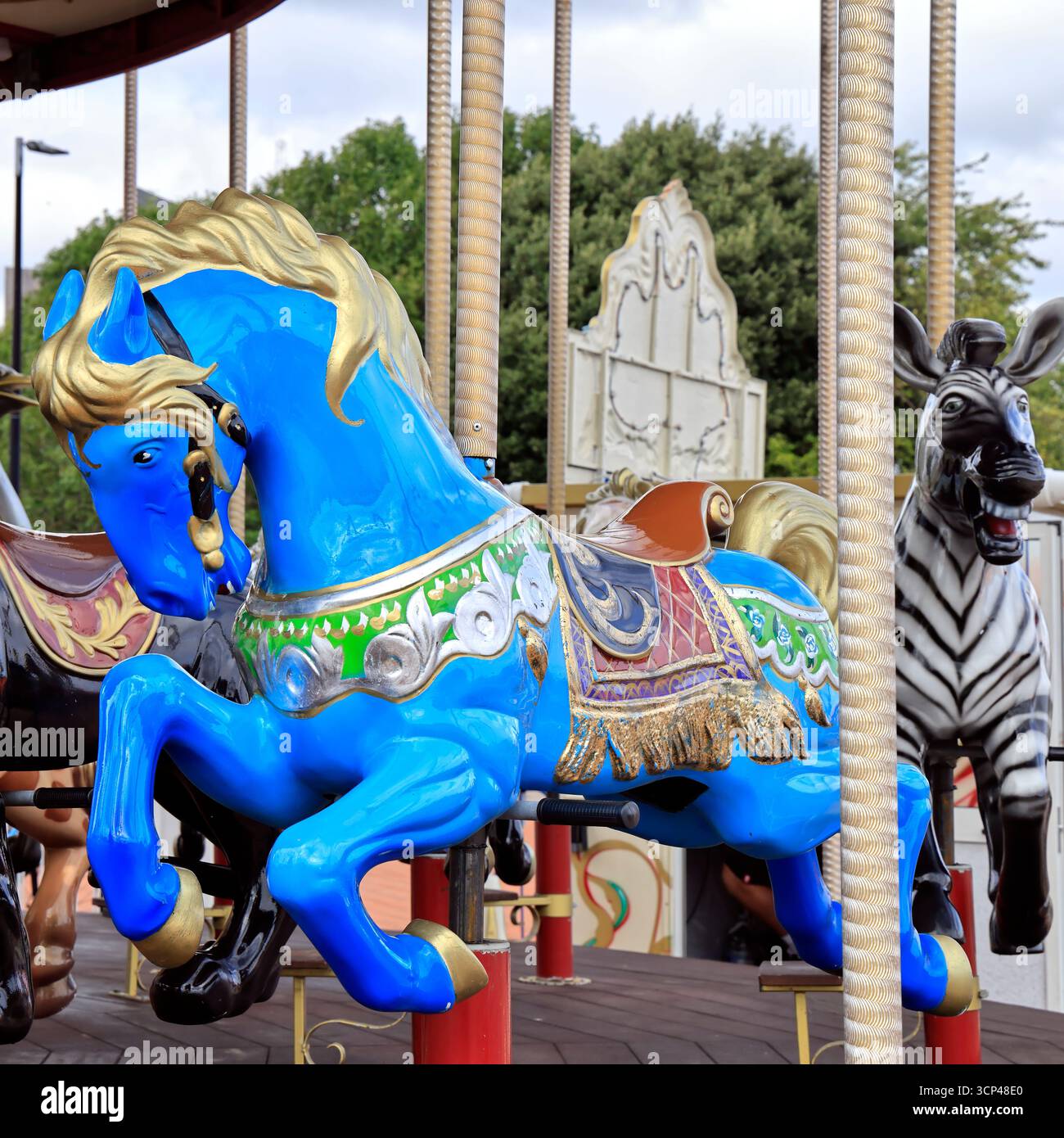 Blue horse other funfair hi-res stock photography and images - Alamy