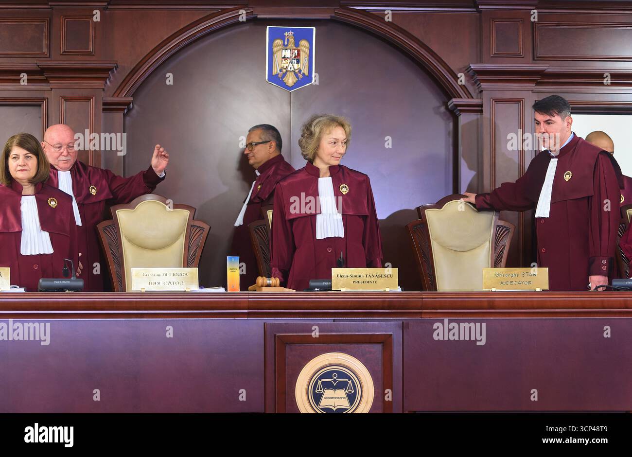 Bucharest, Romania. 24th Sep, 2025: Judges of the Constitutional Court ...