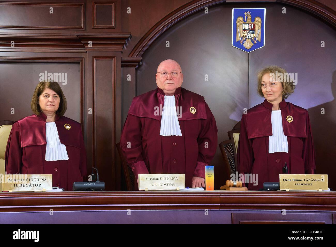 Bucharest, Romania. 24th Sep, 2025: Judges of the Constitutional Court ...