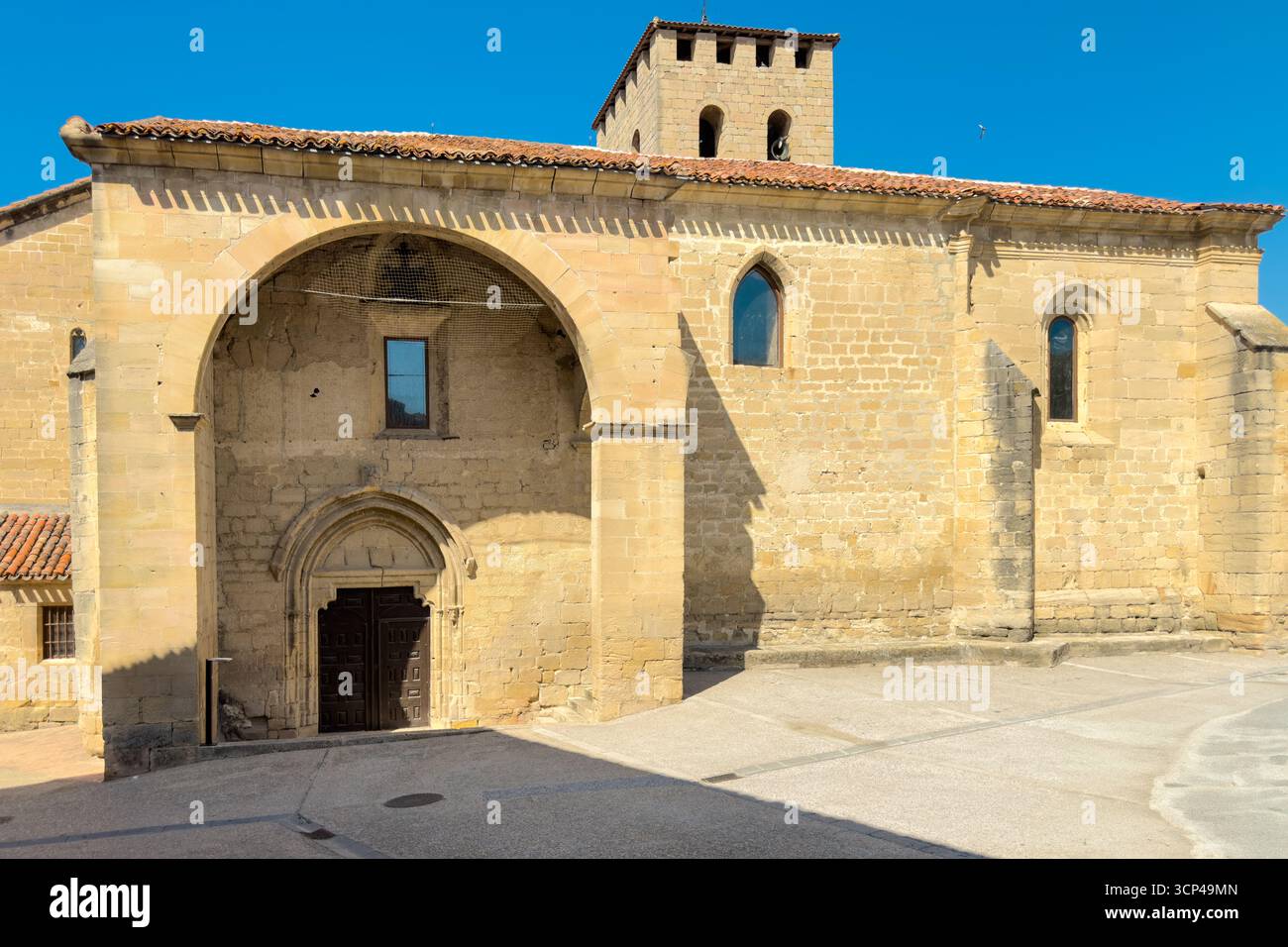 Church of San Pedro in Santa Gadea del Cid, Burgos, Spain. A medieval ...