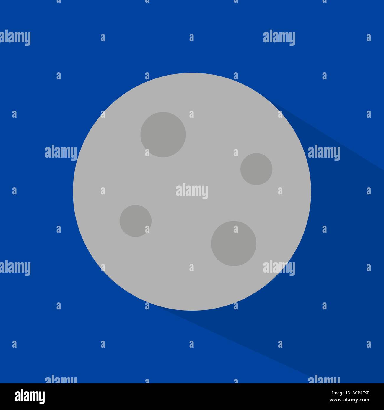 Full moon illustration. Lunar sphere design. Night sky symbol. Vector ...